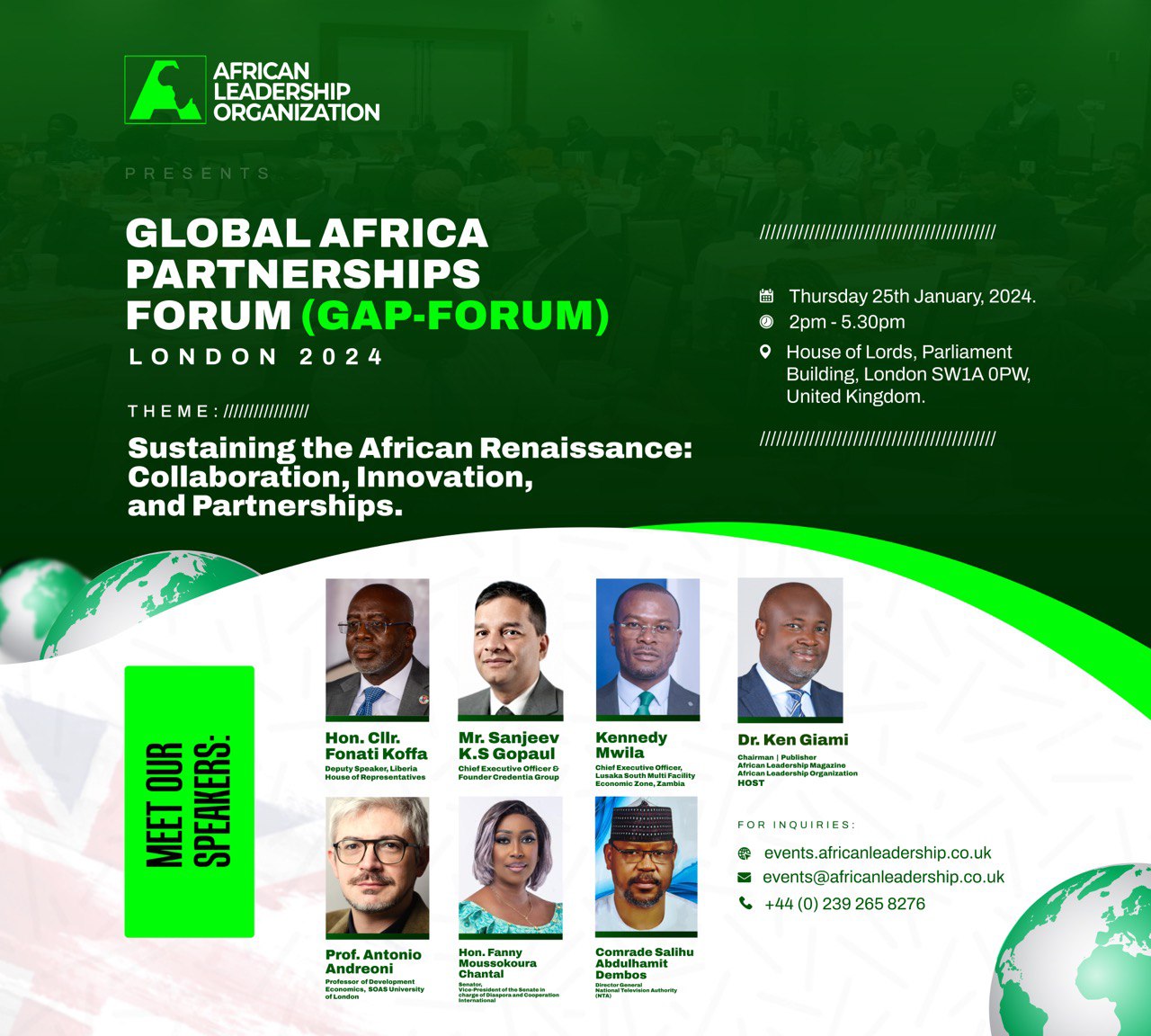 Rescheduling Notice: Global Africa Partnerships Forum, London 2023 ...